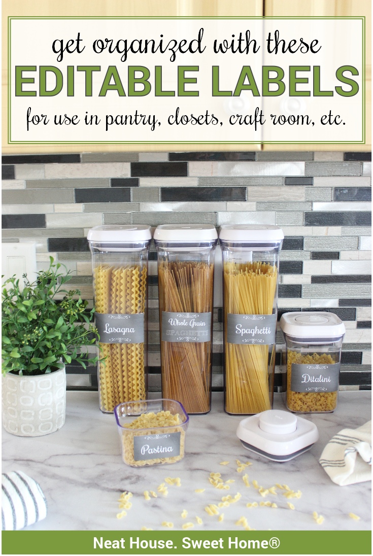 Editable Labels for Organizing Your Home • Neat House. Sweet Home