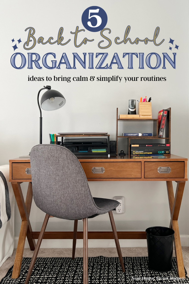 5 Back to School Organization Ideas • Neat House. Sweet Home